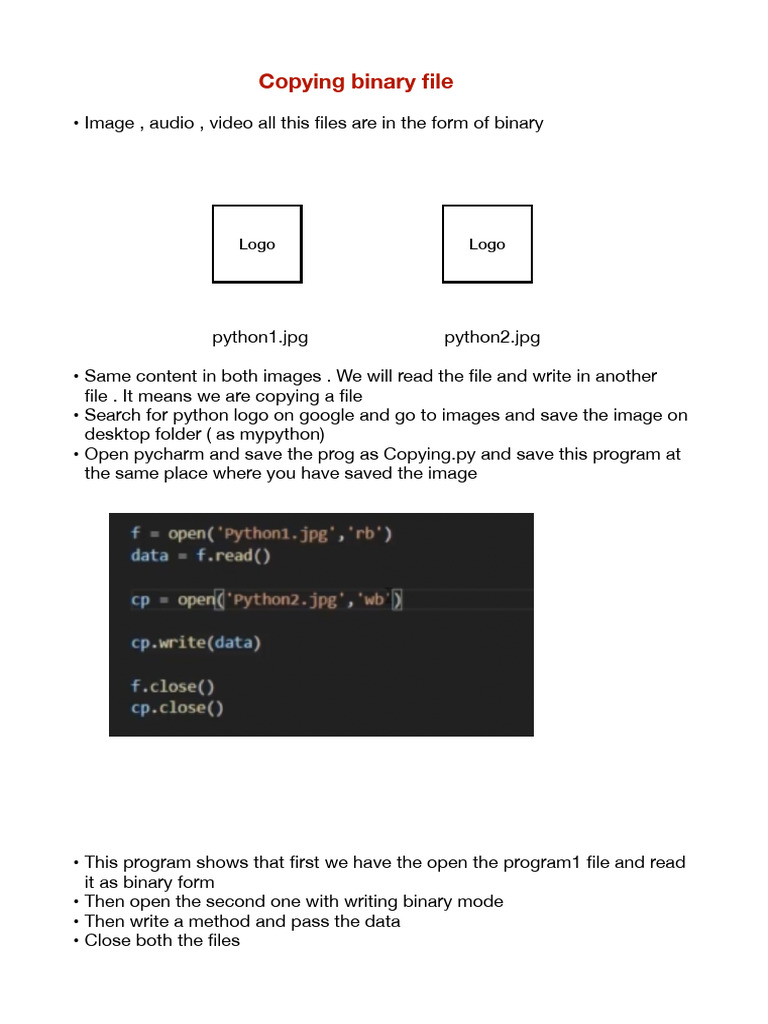 Copying Binary File | PDF