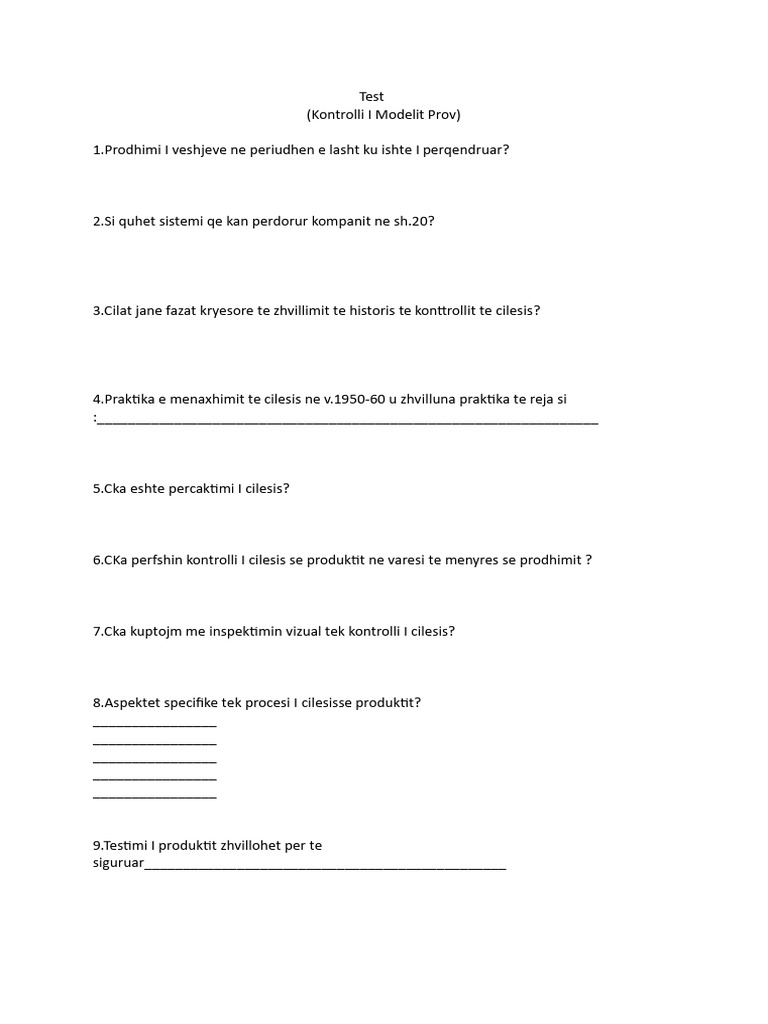 Test (Kontrolli) | PDF