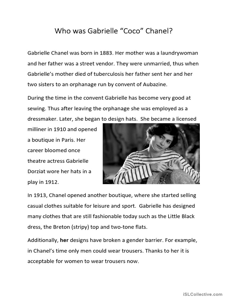 Life and Legacy of Coco Chanel | PDF | Clothing | Softlines (Retail)