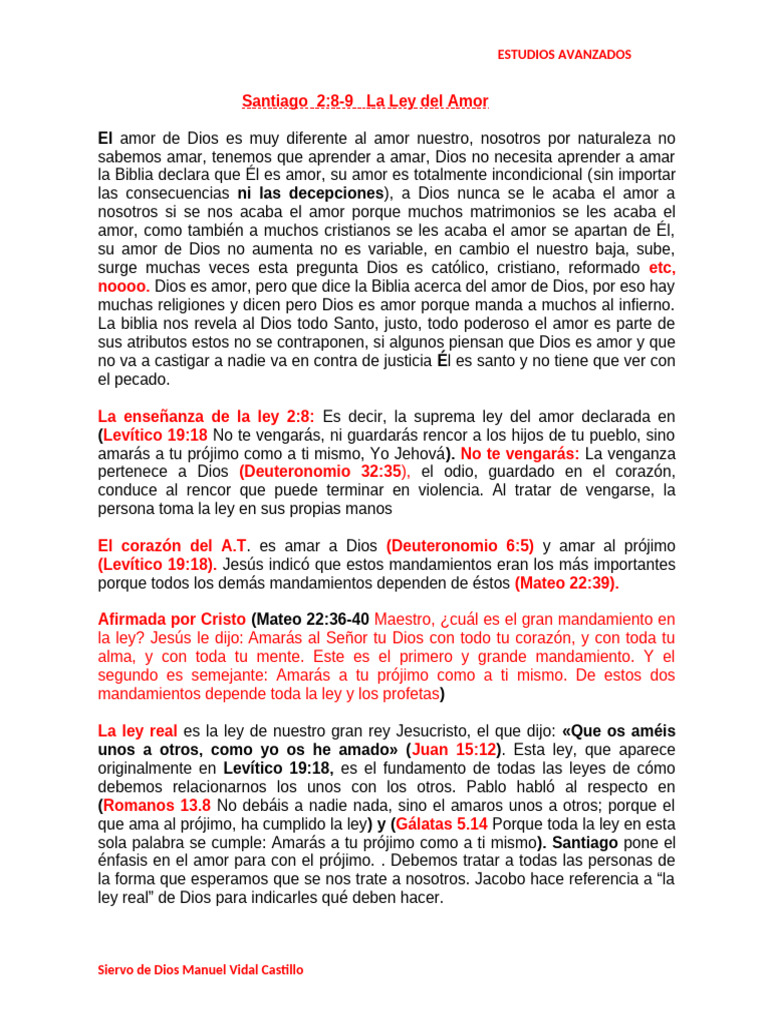 La Ley Del Amor | PDF | Amor | Creencia y doctrina cristiana