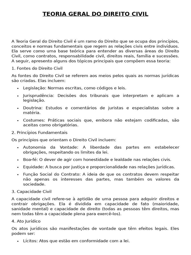 Fundamentos do Direito Civil | PDF | Direito Civil (sistema jurídico ...