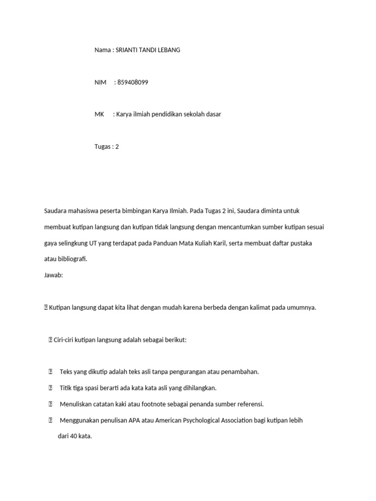 Tugas 2 Karil Semester 8 | PDF | Ilmu Sosial | Kajian Bahasa Asing