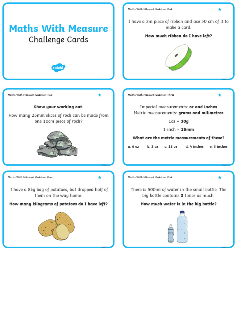 Math Challenges for Kids | PDF | Pint | Gallon