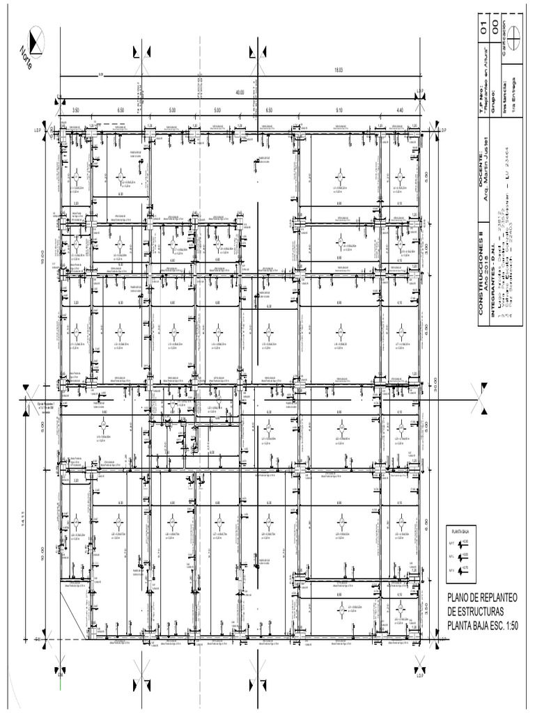 Planta de Estructura Replanteo | PDF
