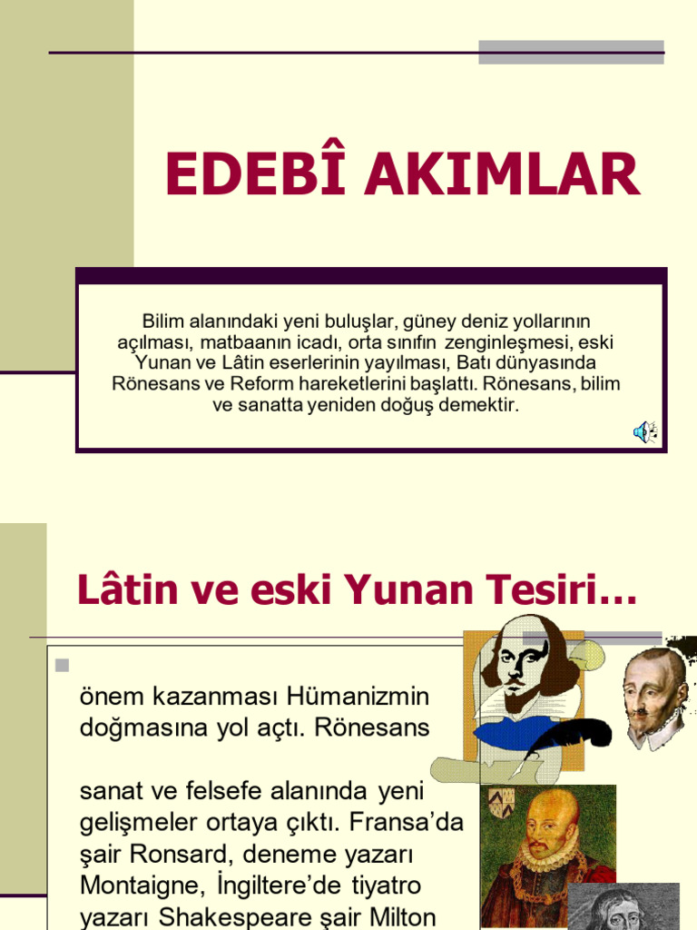 Edebî Akimlar | PDF