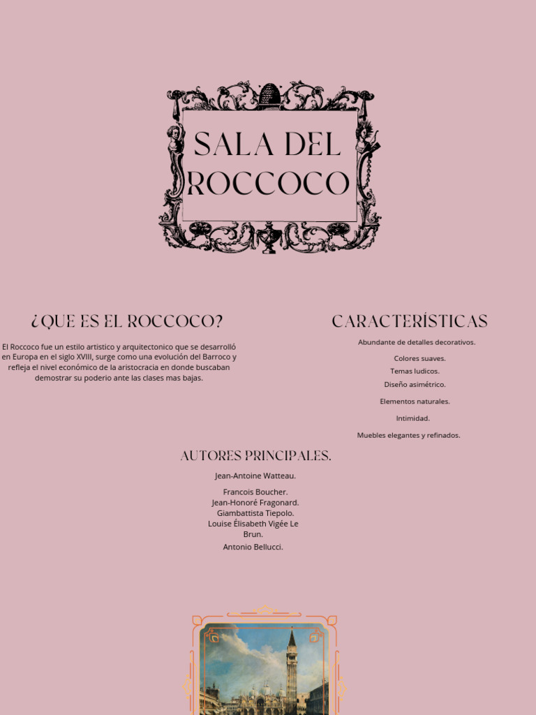 Características y Autores del Rococó | PDF
