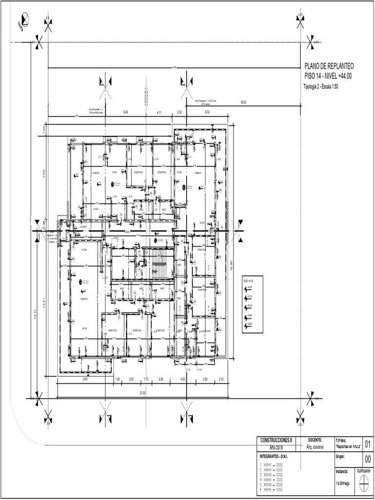 Plano Tipo 1 Replanteo | PDF