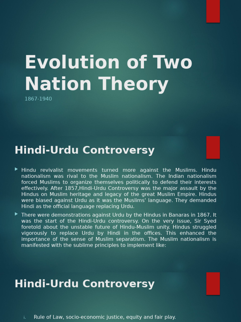 Evolution of Two Nation Theory | PDF | Muhammad Ali Jinnah