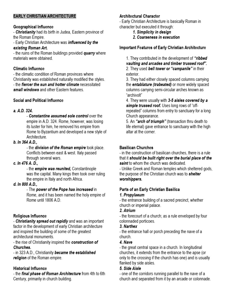 Early Christian Byzantine Architecture Review | PDF | Dome | Mosaic