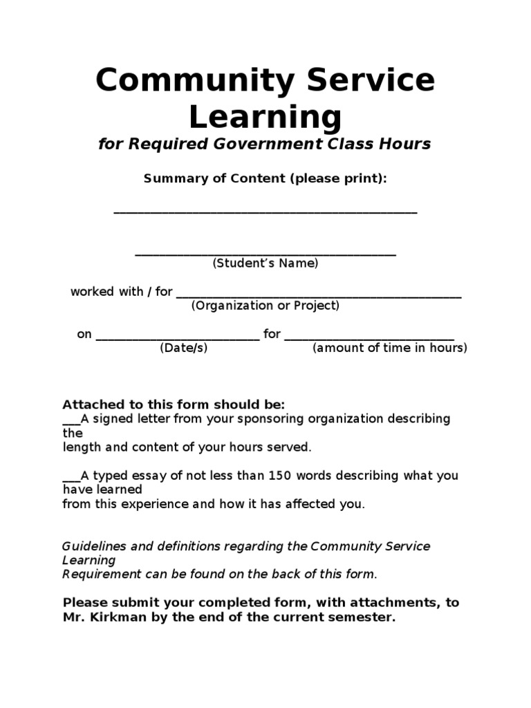 Community Service Learning | PDF | Service Learning | Cognition