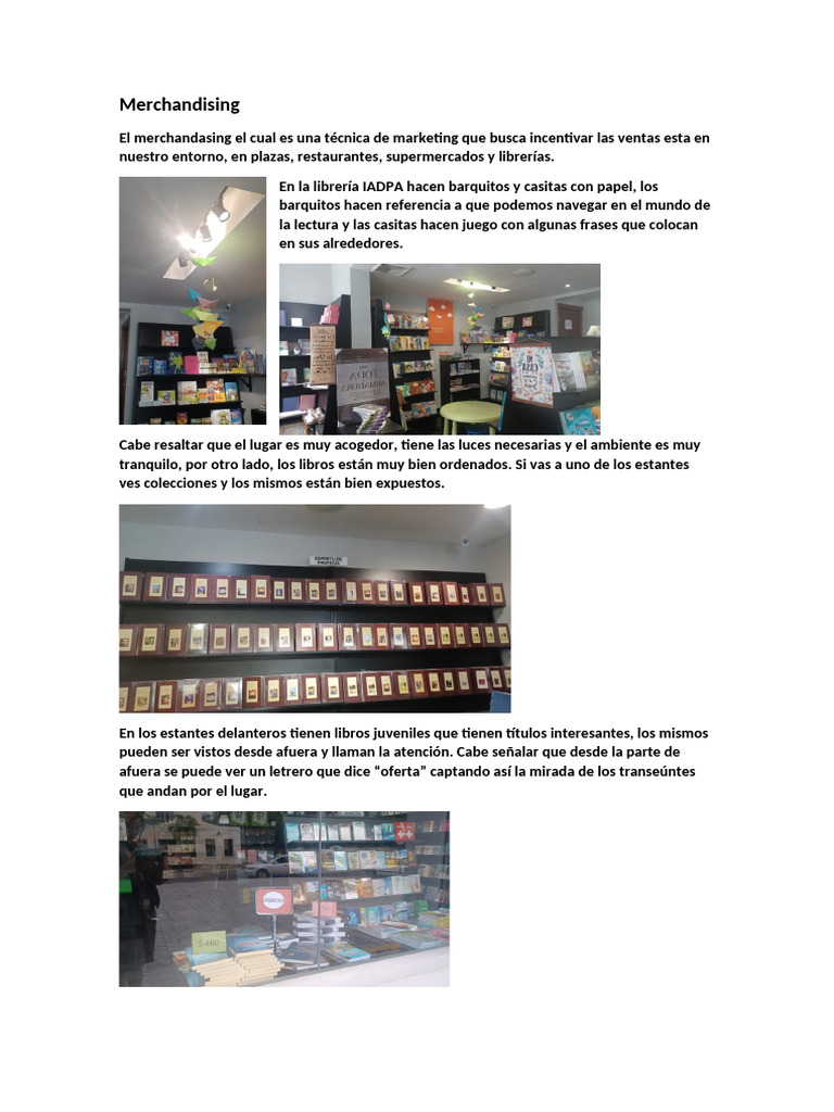 Merchandising Tarea Yosa | PDF | Hogar, jardinería y bricolaje | Arte