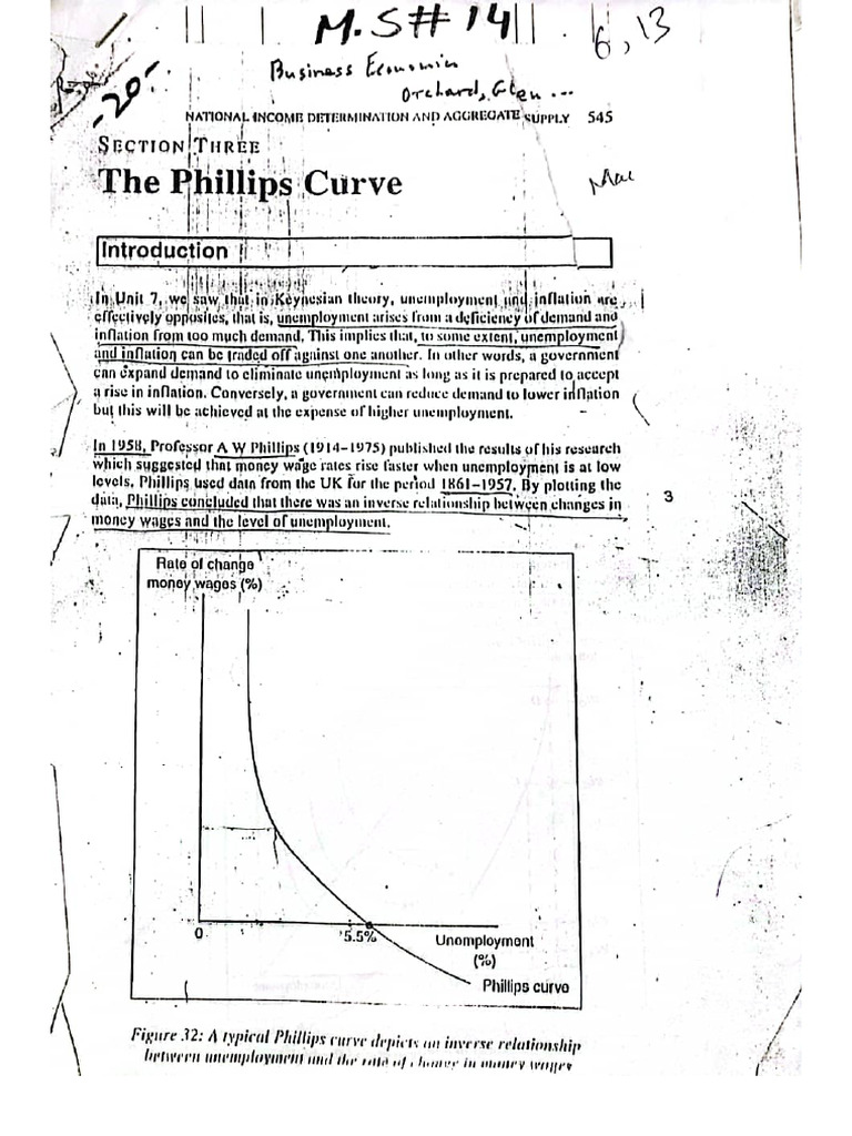Phillips Curve | PDF