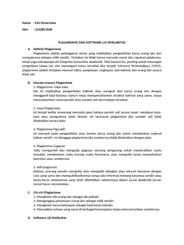 Karya Ilmiah Elsi Simarmata 2210813046 | PDF