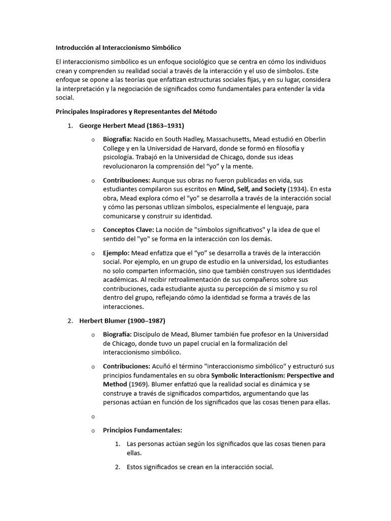 Interaccionismo Simbólico: Identidad y Significados | PDF | Sociología ...