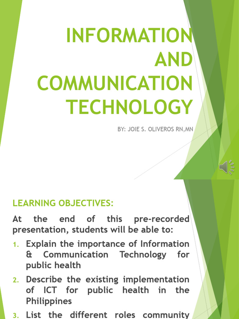wk17 INFORMATION AND COMMUNICATION TECHNOLOGY (ICT)A | PDF | Health ...