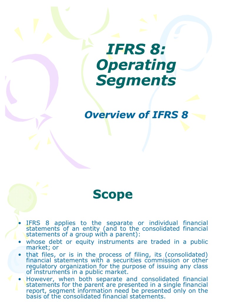 IFRS 8 | International Financial Reporting Standards | Revenue