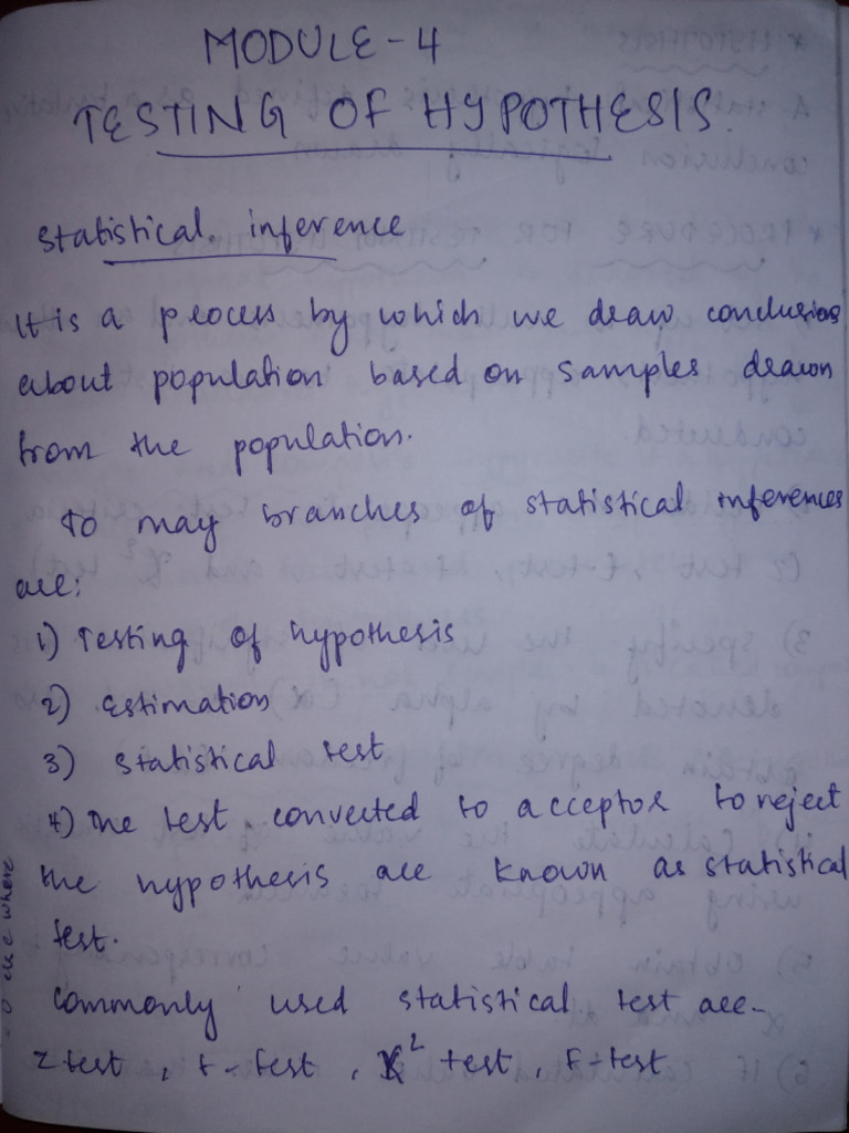 Sem 3 Stat Module 4 | PDF