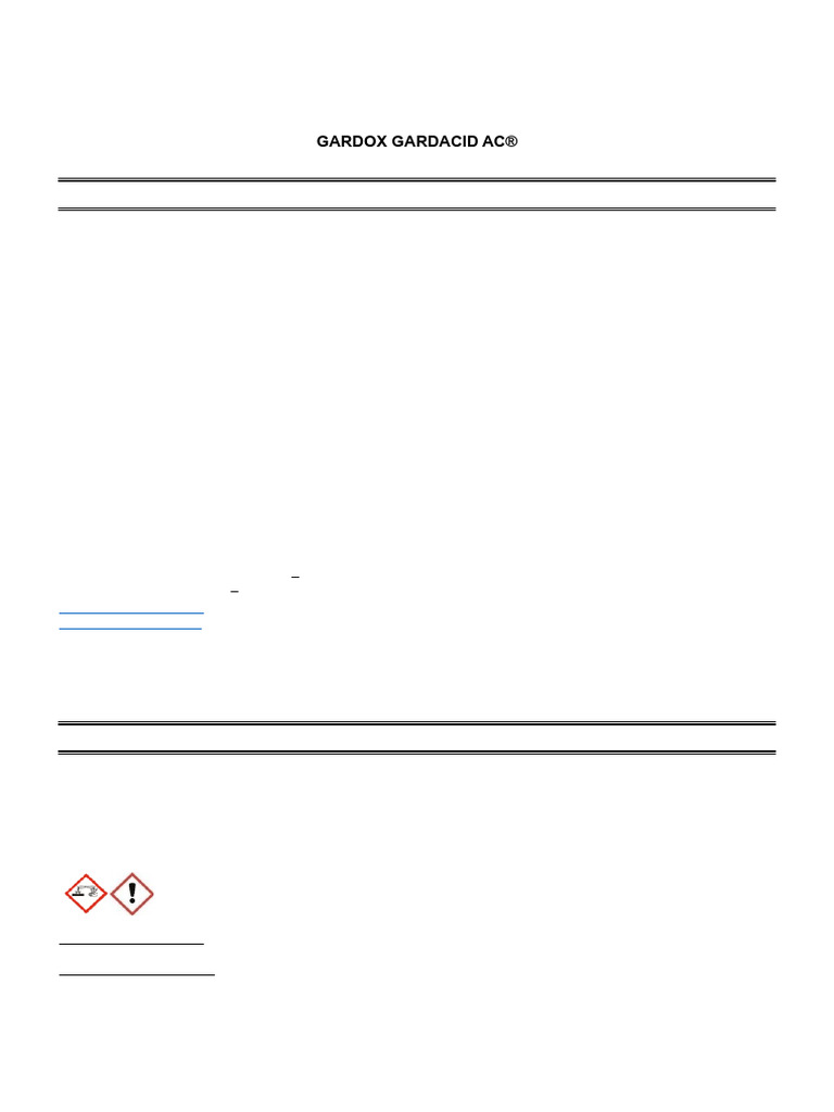 FDS SGA Gardox Gardacid AC V3 12 2023 | PDF | Ácido | Solubilidad