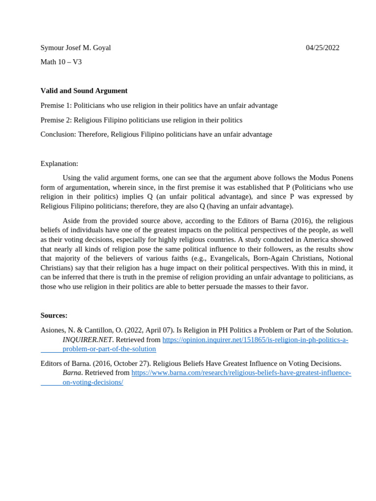 Valid and Sound Argument: Problem-Or-Part-Of-The-Solution On-Voting ...