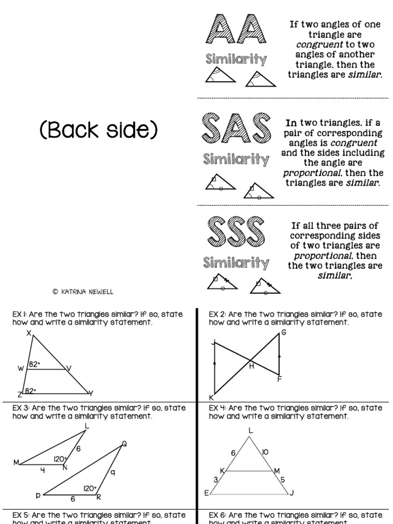 Similar Triangles Foldable | PDF | Mathematics | Polytopes