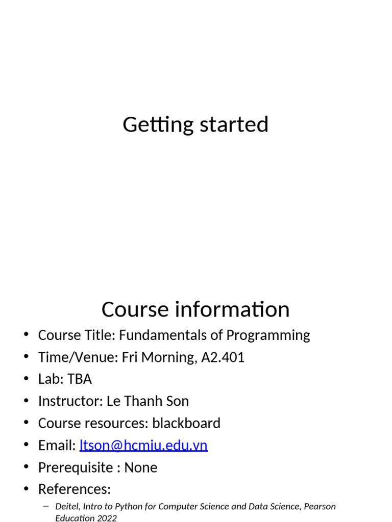 Getting started | PDF