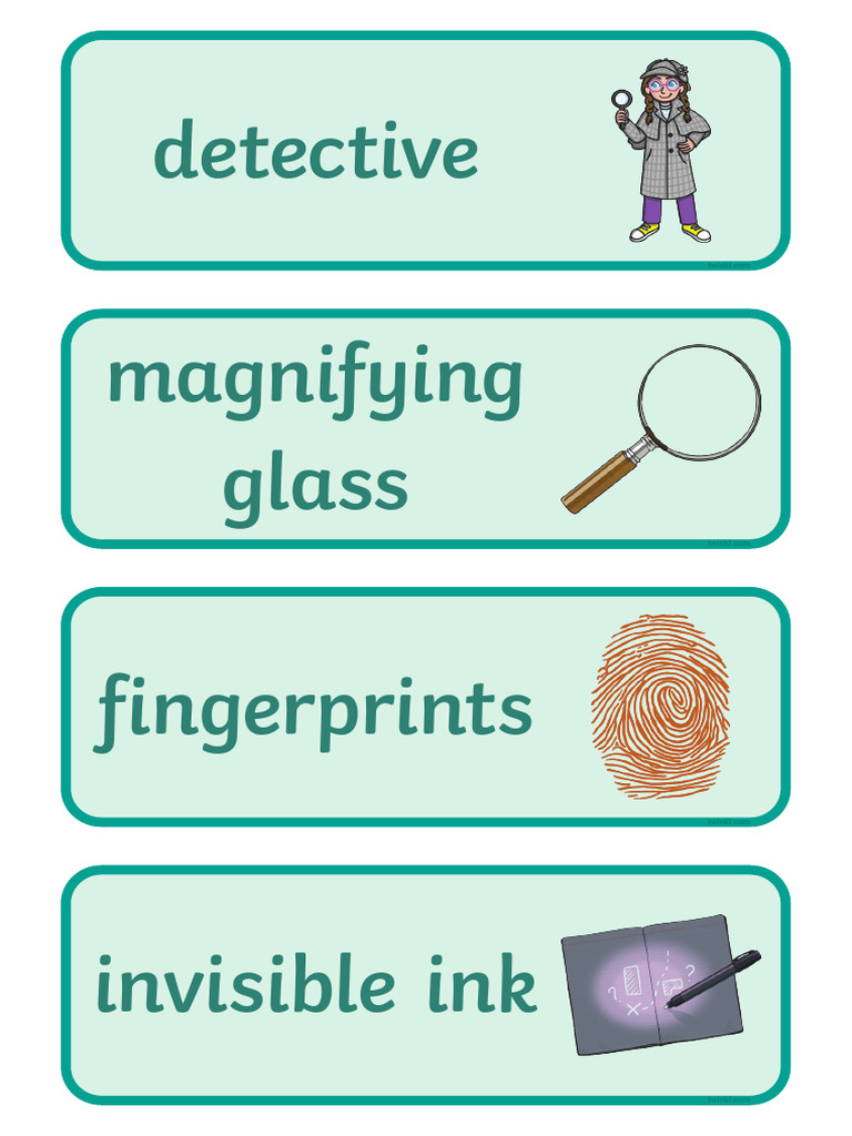 Detective Role Play Labels | PDF
