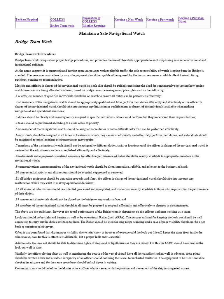 Bridge Team Work | PDF