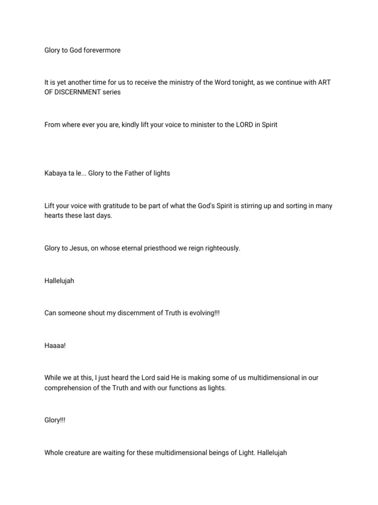 Art of Discernment 3 | PDF