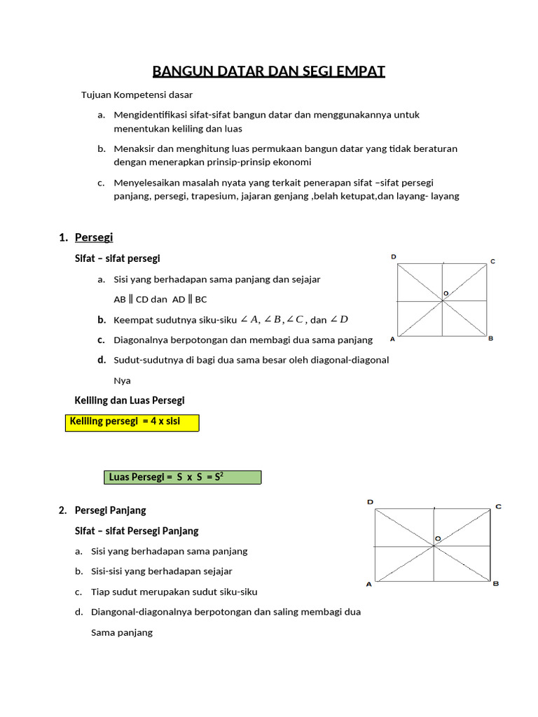 Bangun Datar Dan Segi Empat | PDF