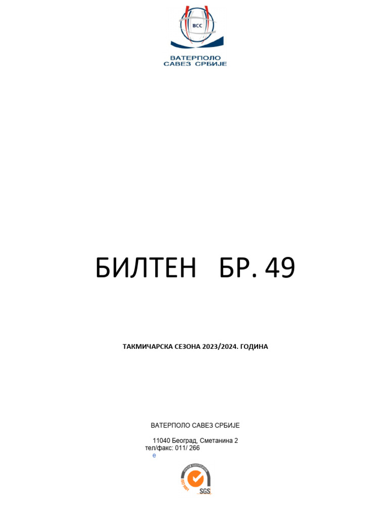 Bilten 2023 24 Broj 49 | PDF