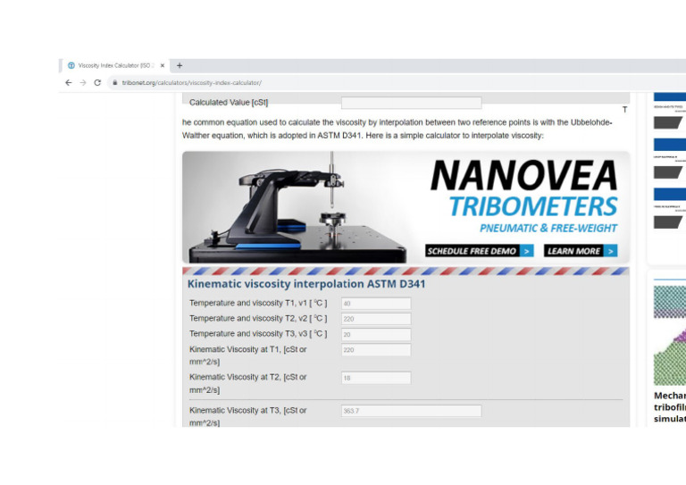 Viscosity Extrapolator | PDF