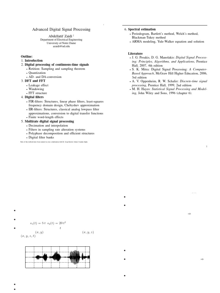 Advanced_DSP_J_G_Proakis | PDF | Digital Signal Processing | Digital ...