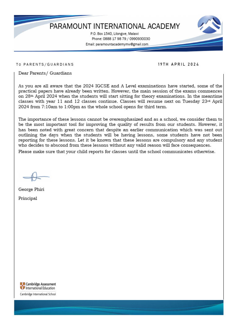 Notice - Year 11&12 | PDF