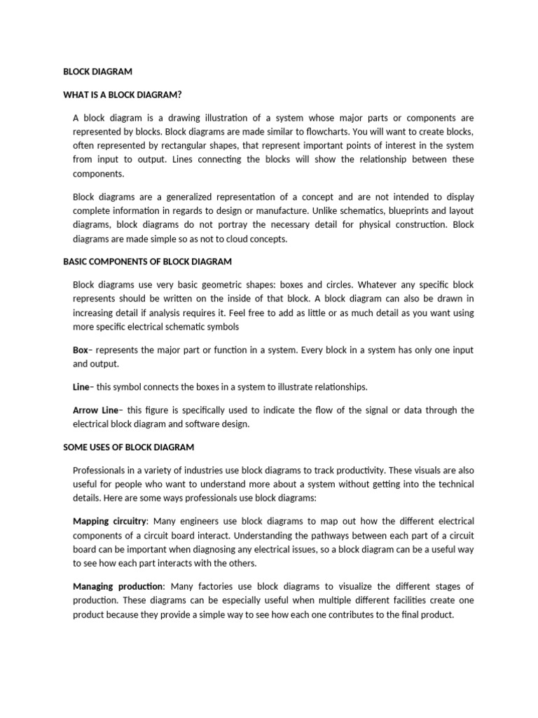 Block Diagram | PDF | Computers