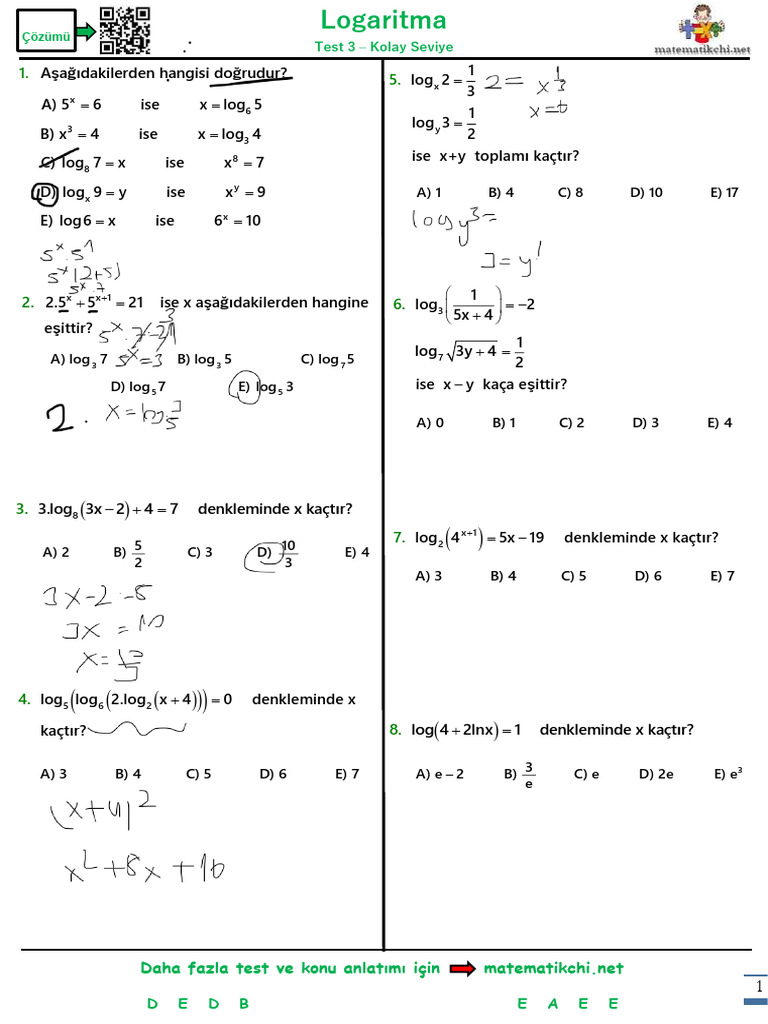 Logaritma Test 3 K | PDF