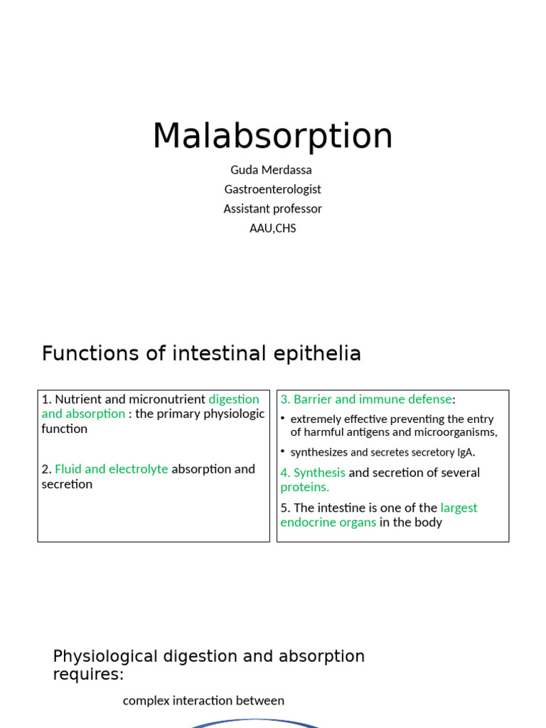 Malabsorption 2024 Lecture For C1 | PDF | Crohn's Disease | Coeliac Disease