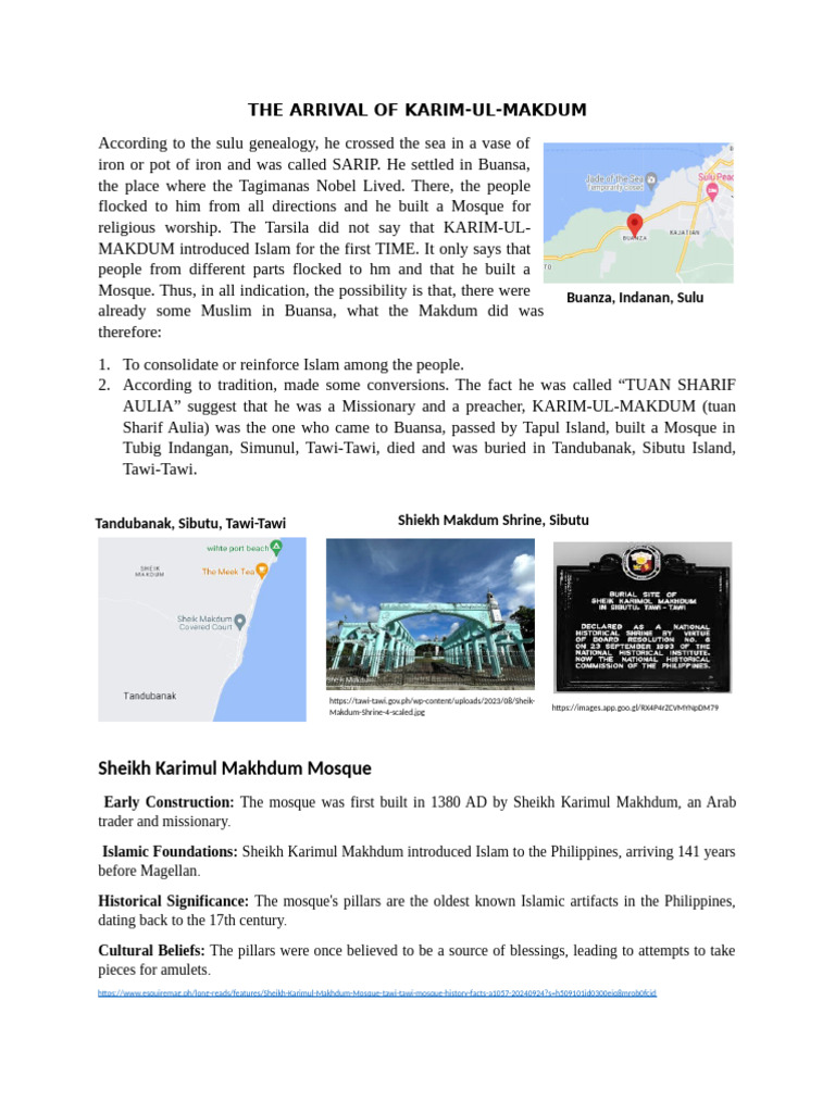 THE ARRIVAL OF KARIM-UL-MAKDUM | PDF