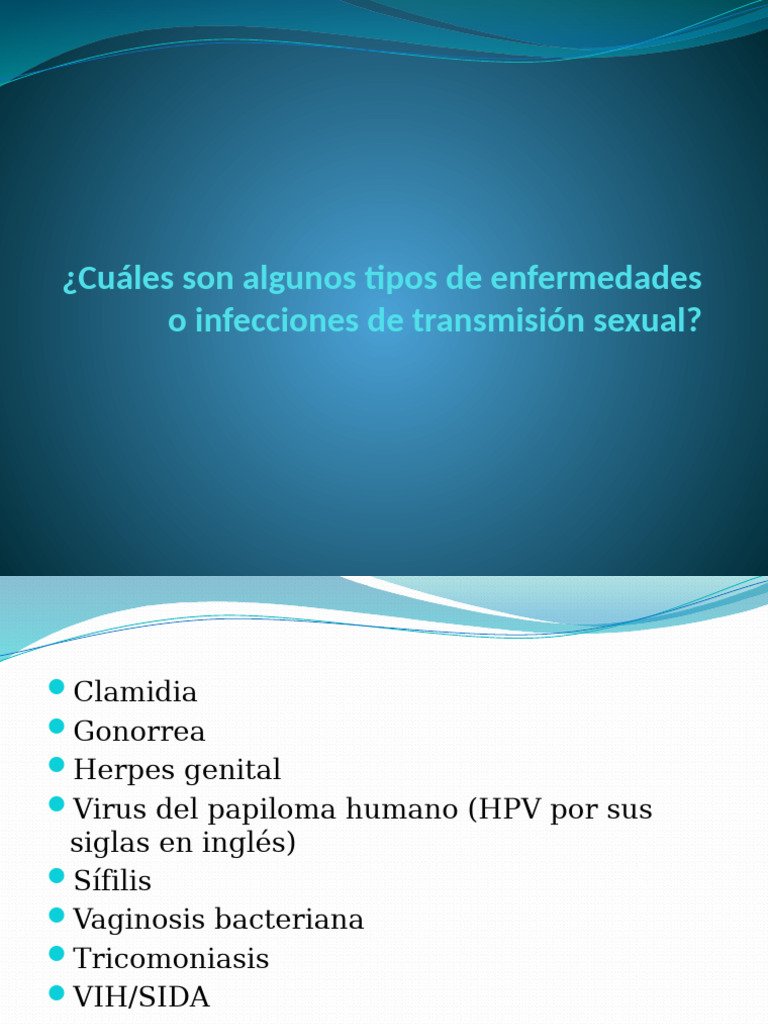 Tipos de Enfermedades de Transmisión Sexual | PDF | VIH / SIDA | VIH