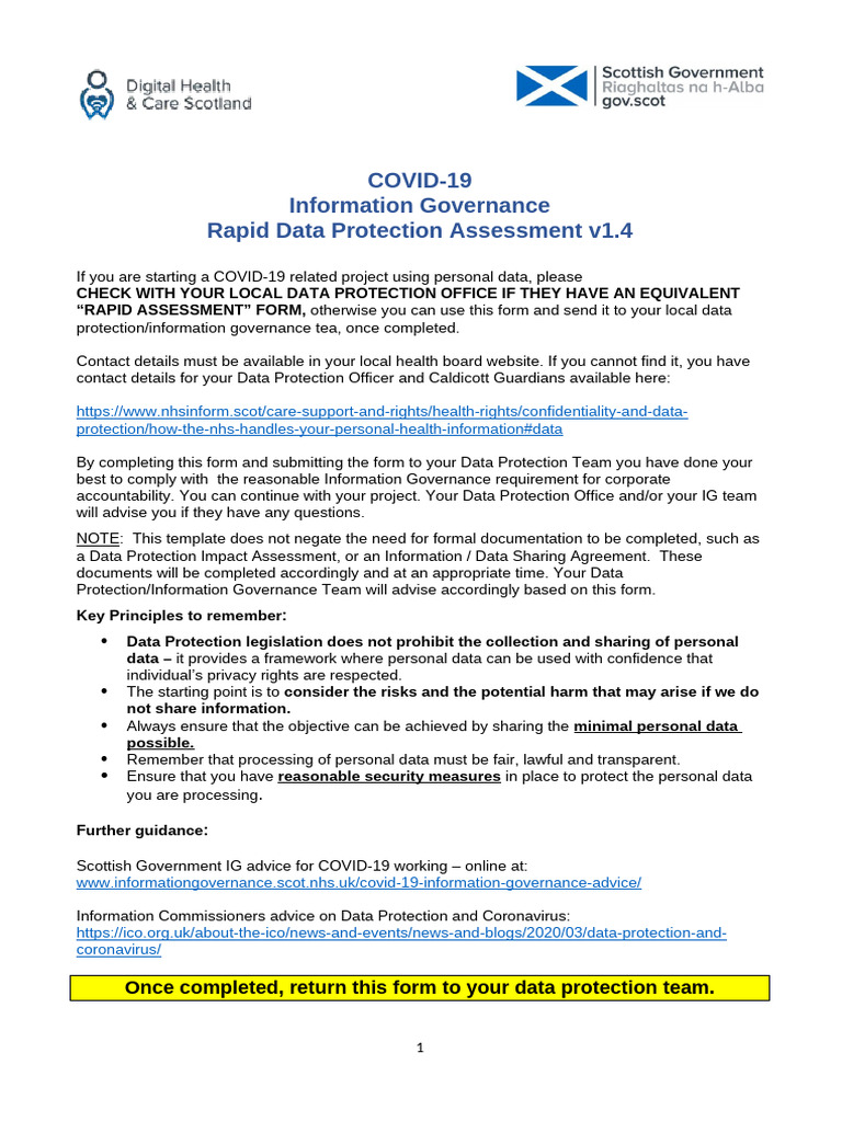 IG Rapid Assessment Form 1.4 | PDF | Risk | Consent