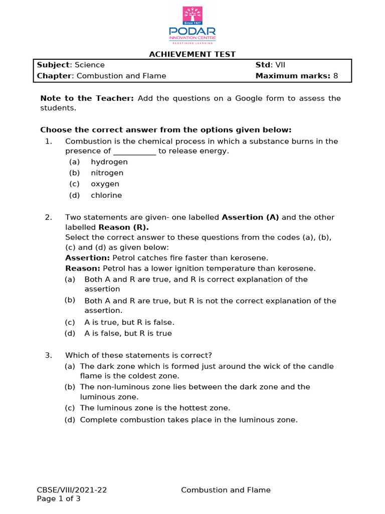 MSG - 57 - 394884 - AT - CB - VIII - Sci - Combustion and Flame | PDF | Combustion | Fuels