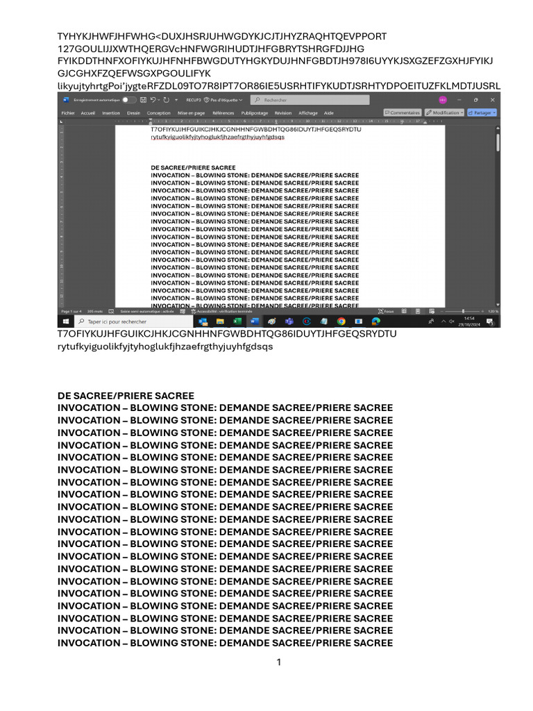 Sacred Invocation Text Repetition | PDF
