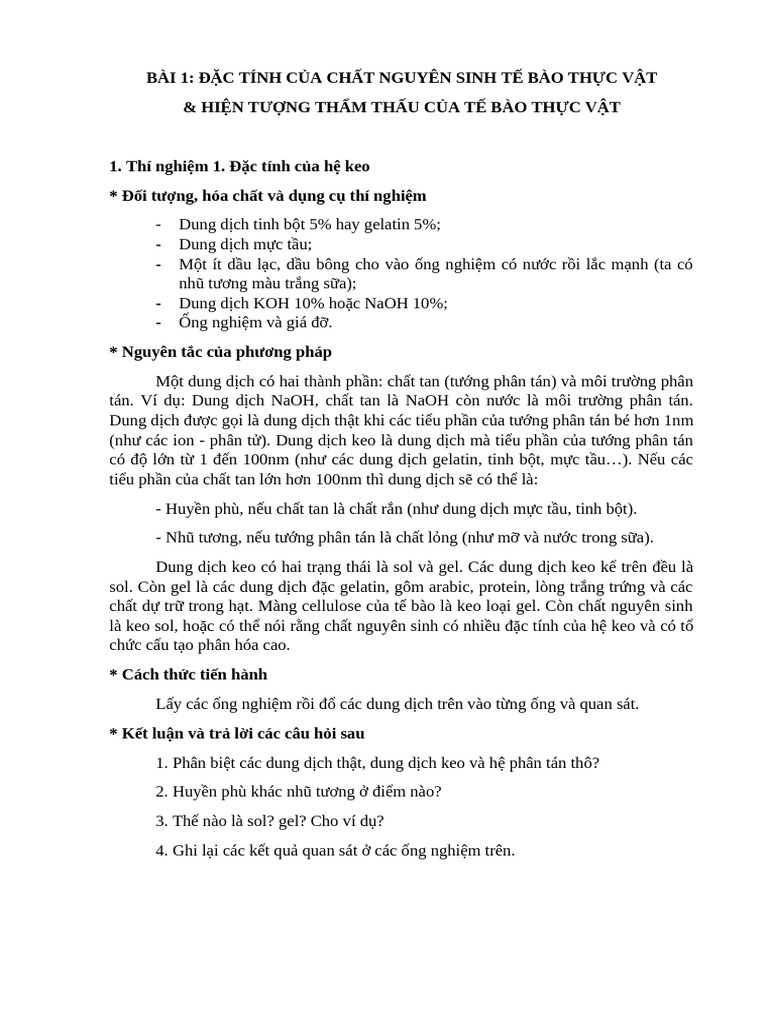 ThH. SLTV. Bài 1-5 | PDF