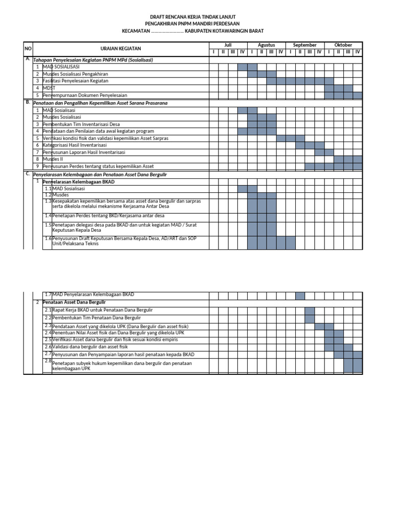 Form Data Kegiatan Desa | PDF