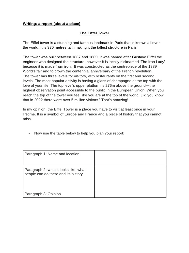 Writing - A Report Eso 4 Module 2 | PDF