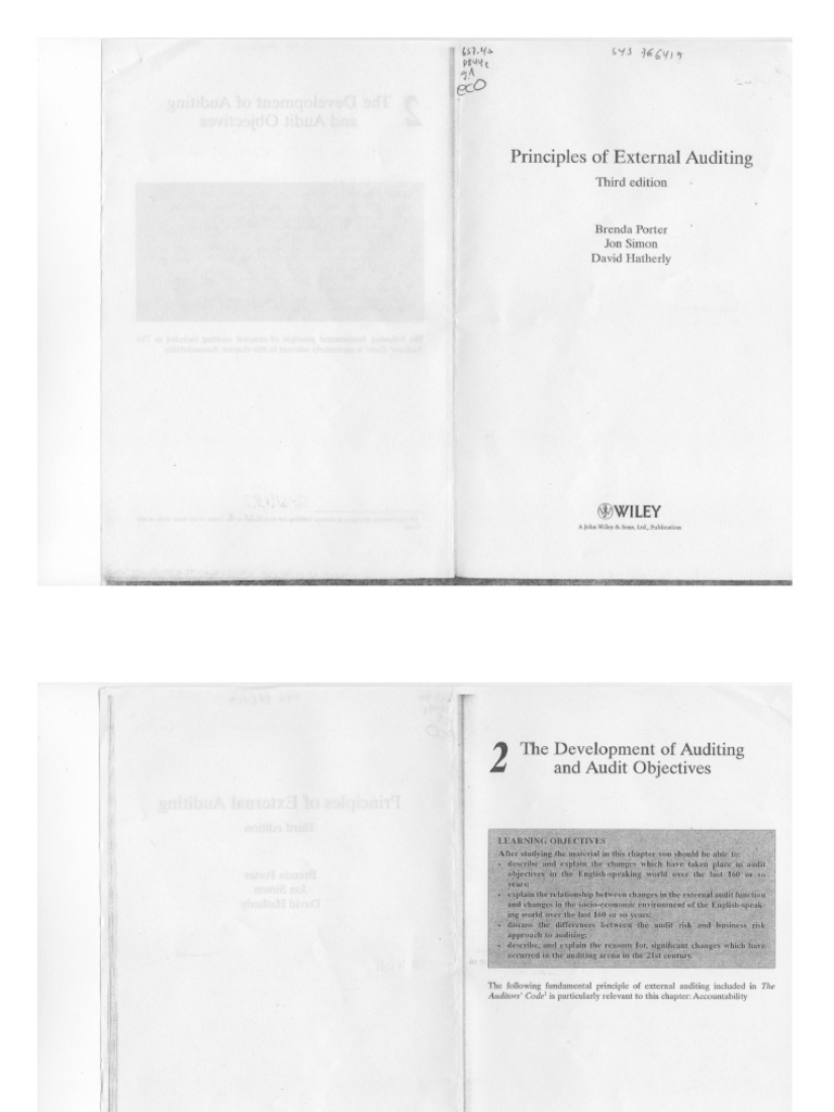 Lectura - Principles of External Auditing | PDF