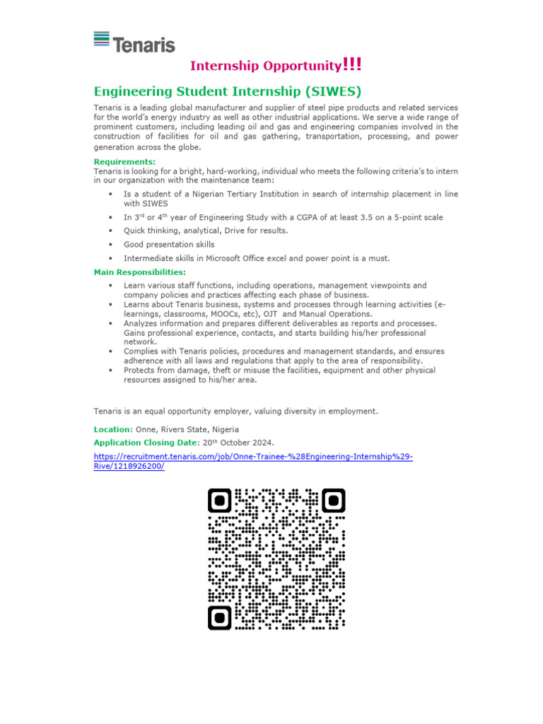 Maintenance Internship | PDF | Technology & Engineering