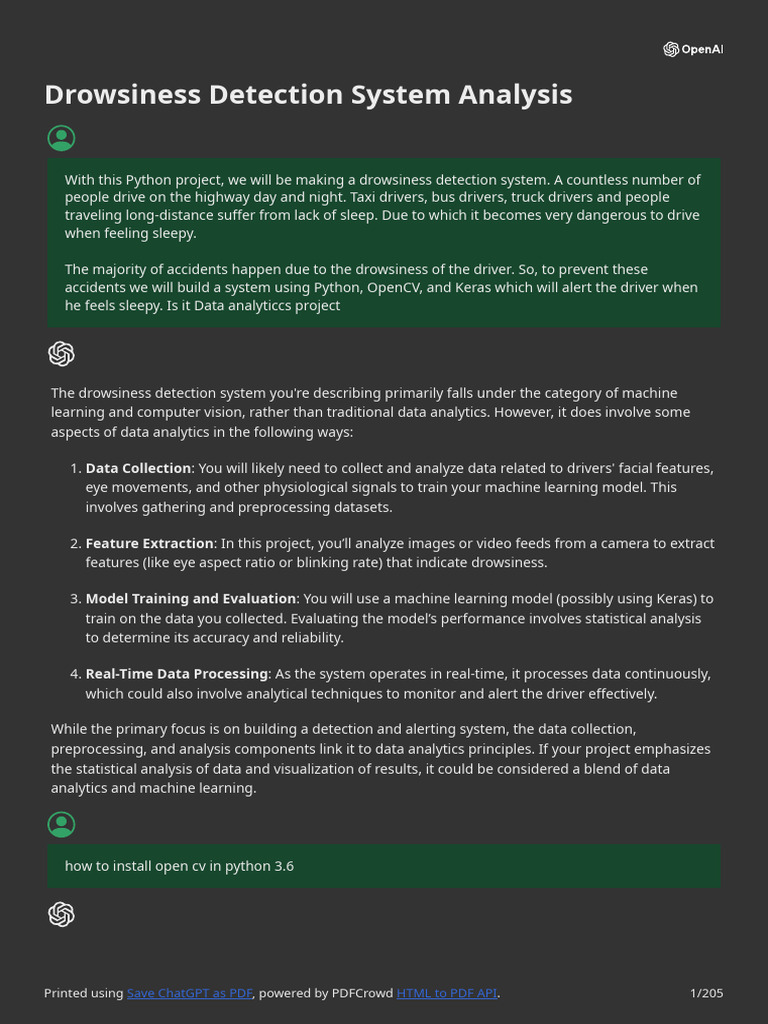 Drowsiness Detection System Analysis | PDF | Software Engineering ...