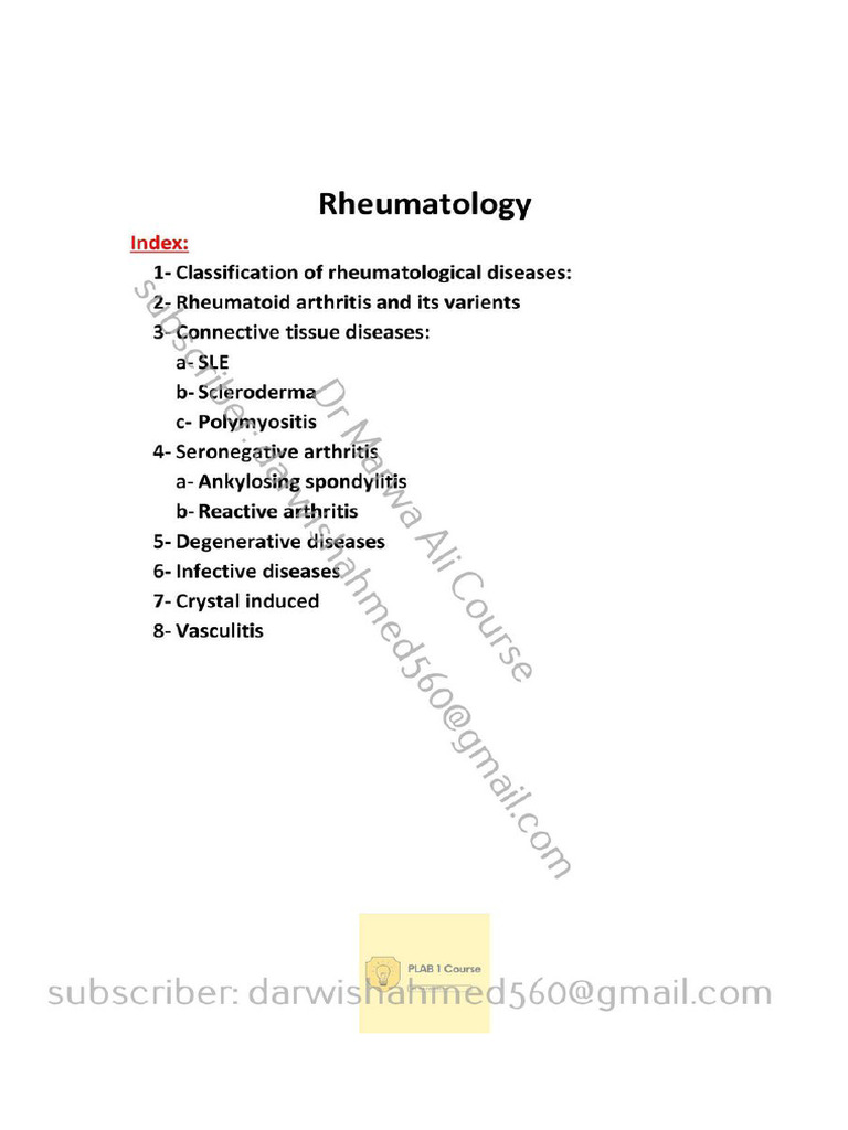 Rheumatology | PDF