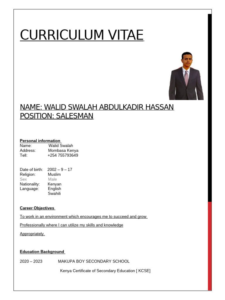 Walid Swalah Curriculum Vitae (2) New | PDF