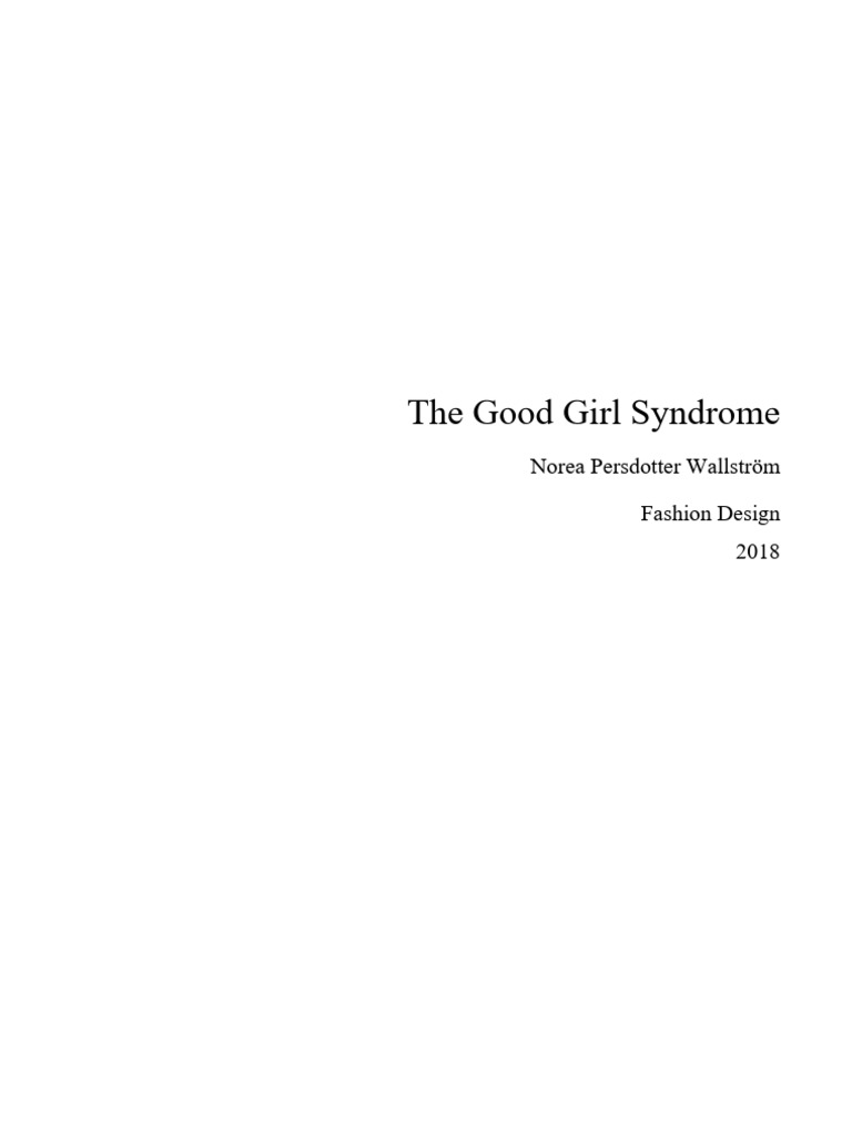 The Good Girl Syndrome Final | PDF | Gender | Gender Studies